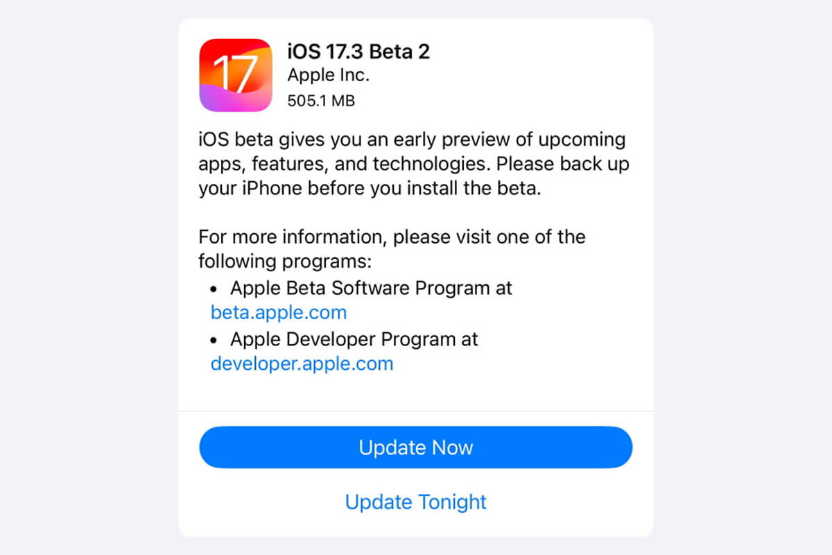Apple bất ngờ tung ra iOS 17.3 và iPadOS 17.3 Beta 2 với tính năng mới