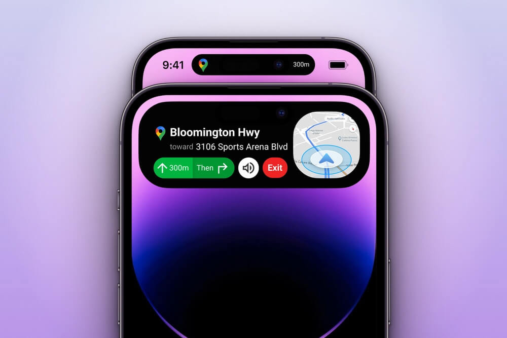 Google Maps hỗ trợ chỉ đường qua Dynamic Island trên iPhone 14 Pro